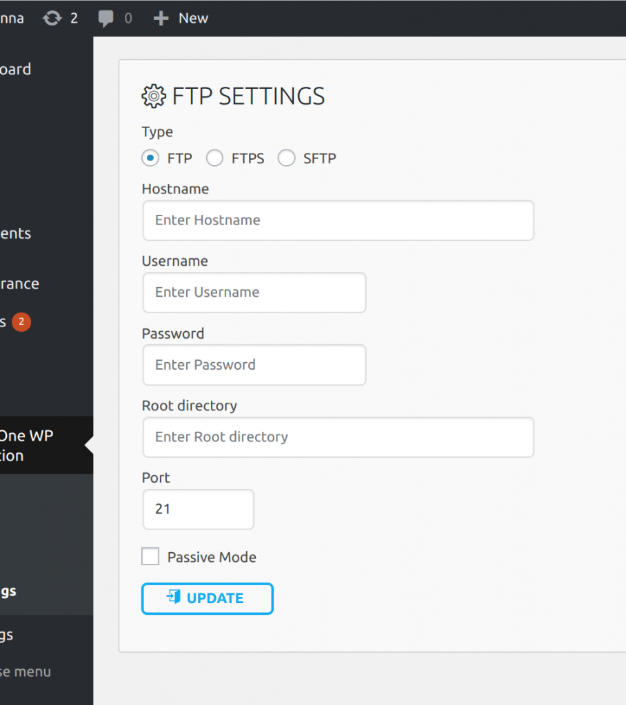 FTP Extension User Guide - ServMask Helpdesk